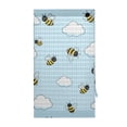 Bee Cloud Pattern Door Curtain Sheer Privacy Light Filtering Window ...