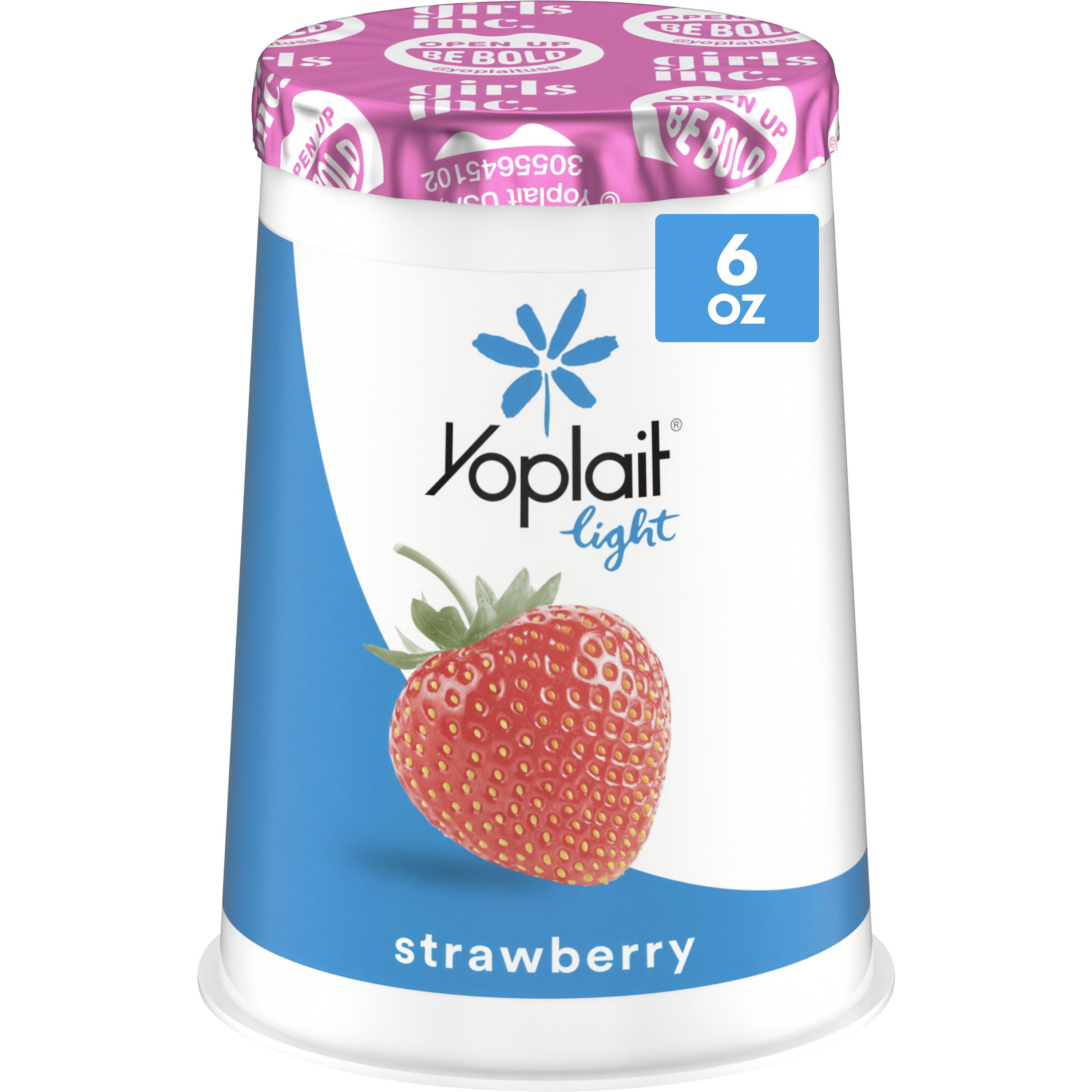Yoplait Light Strawberry Fat Free Yogurt, 6 OZ Yogurt Cup - Walmart.com