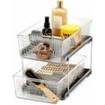 2-Tier Organizer, Multi-Purpose Slide-Out Storage with Handles and ...