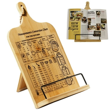 VIVO Light Wood / White Adjustable Bamboo Book Stand for Hands Free ...