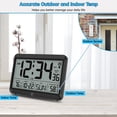 Atomic Clock With Indoor Outdoor Temperature - 8.5'' Digital Operated ...