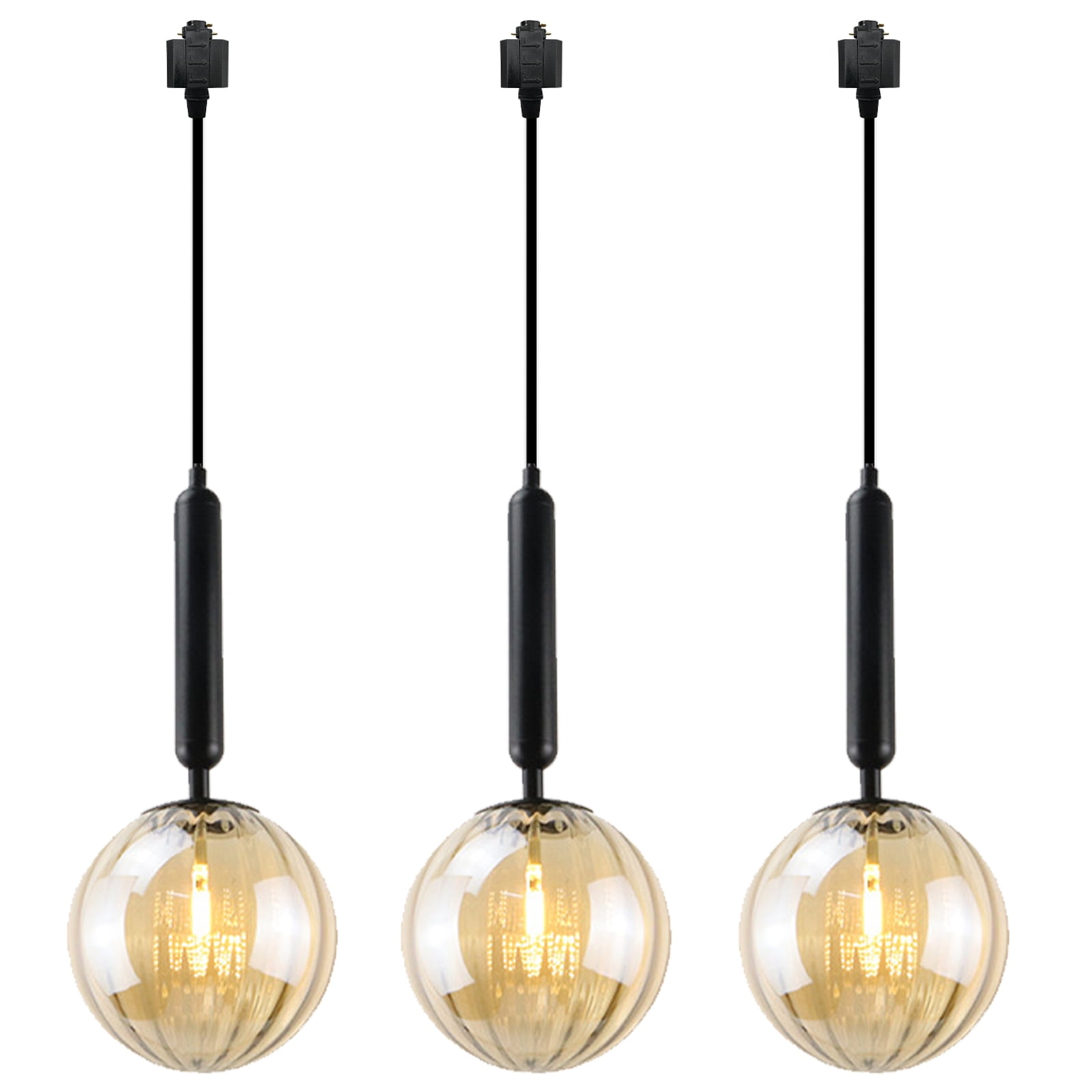Kiven H-Type Track Lighting, 3-Light Modern Halo Track Pendant Light ...