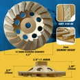 EDiamondTools 4.5 In. Diamond Grinding Wheel, 18 Segments, 5/8"-11 ...