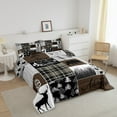 Hunting Bear Deer Bedding Comforter Sets, Rustic Cabin Patchwork ...