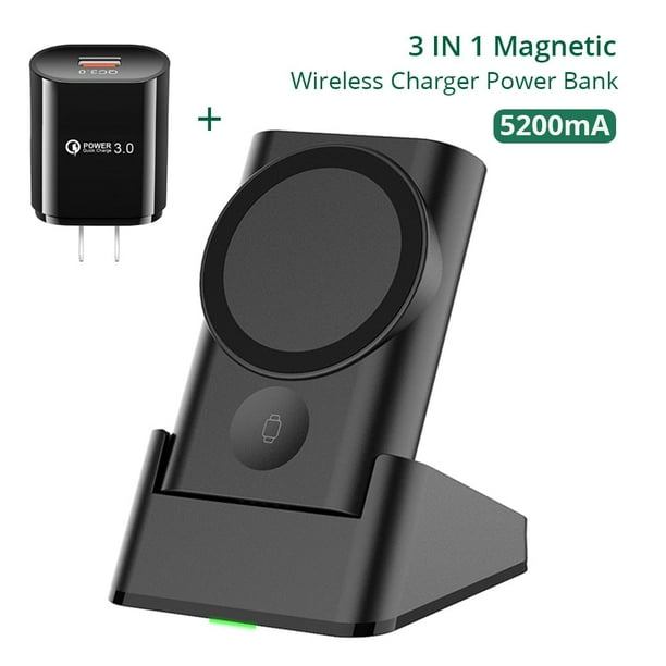 3-in-1 Detachable Magnetic Wireless Charger Power Bank & Portable ...
