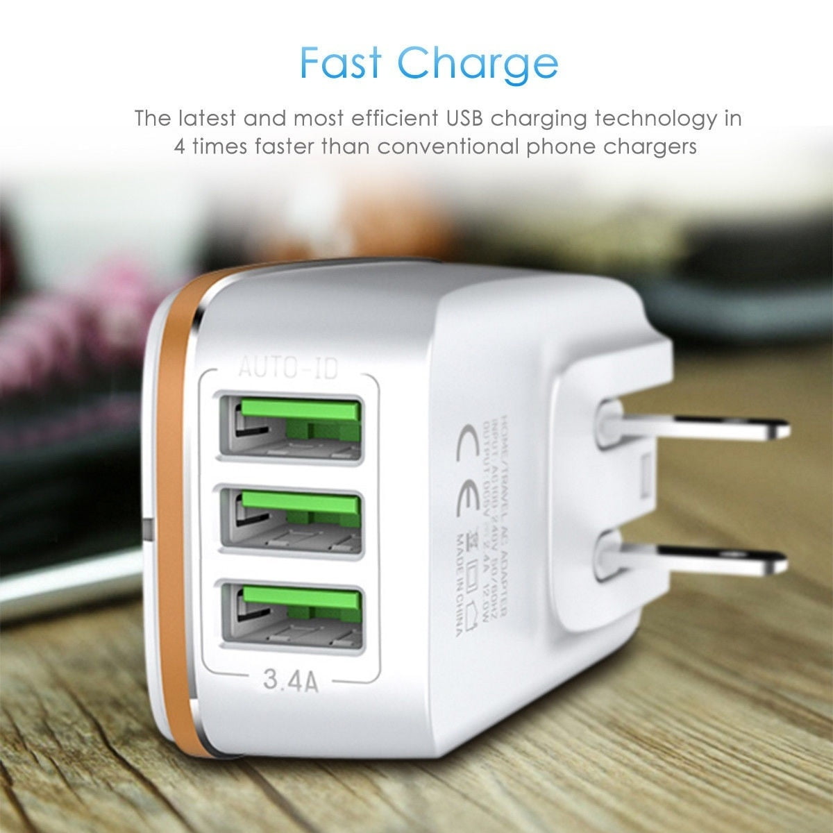 Click here for Goowrom Aluminum 3-Port Usb 5v 3.4a Wall Home Trav... prices