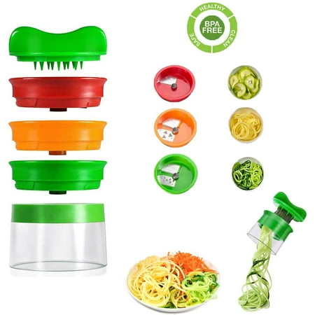 Spiral Vegetable Cutter, 4 in 1 Spiral Spaghetti Vegetables, Vegetable ...