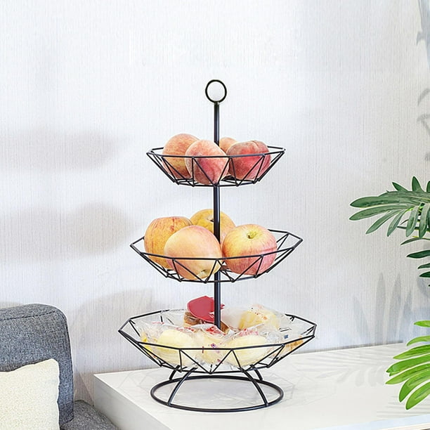 3 Tier Fruit Basket Stand Kitchen Fruit Bowl Storage Holder for Dining ...