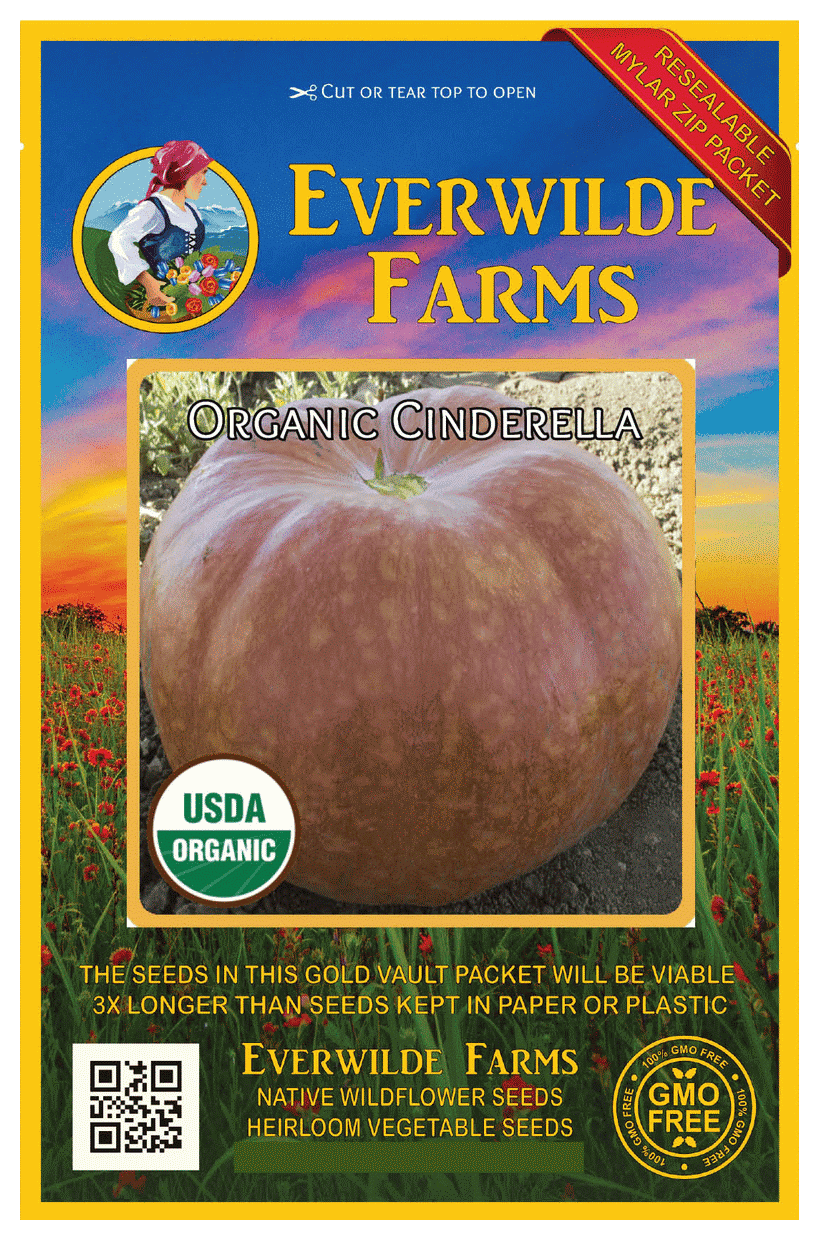 Everwilde Farms - 10 Organic Cinderella Pumpkin Seeds - Gold Vault ...
