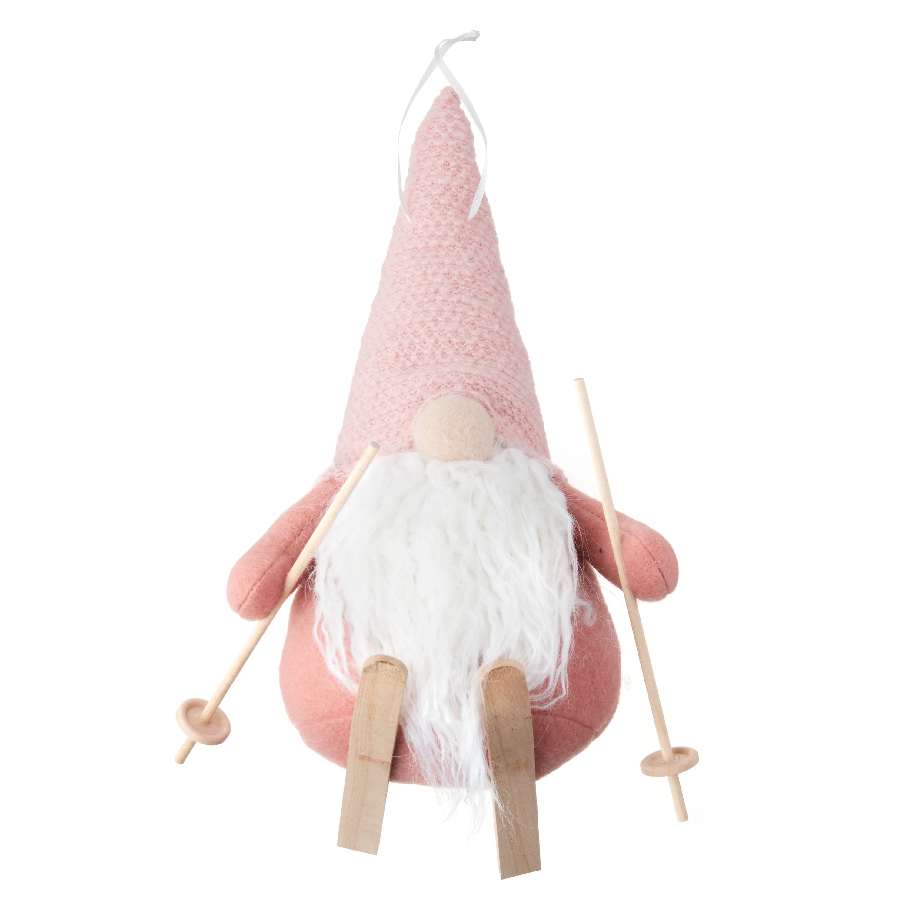 Holiday Time Set Of 3 Jumbo Blush Skii Gnome Ornament - Walmart.com
