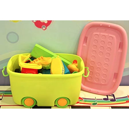 Stackable Toy Storage Box with Wheels (Small Yellow) - Walmart.ca
