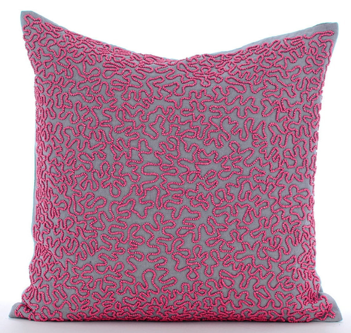 Euro Sham Pillow Covers, Pink Euro Pillow Covers 26x26 inch (65x65 cm ...