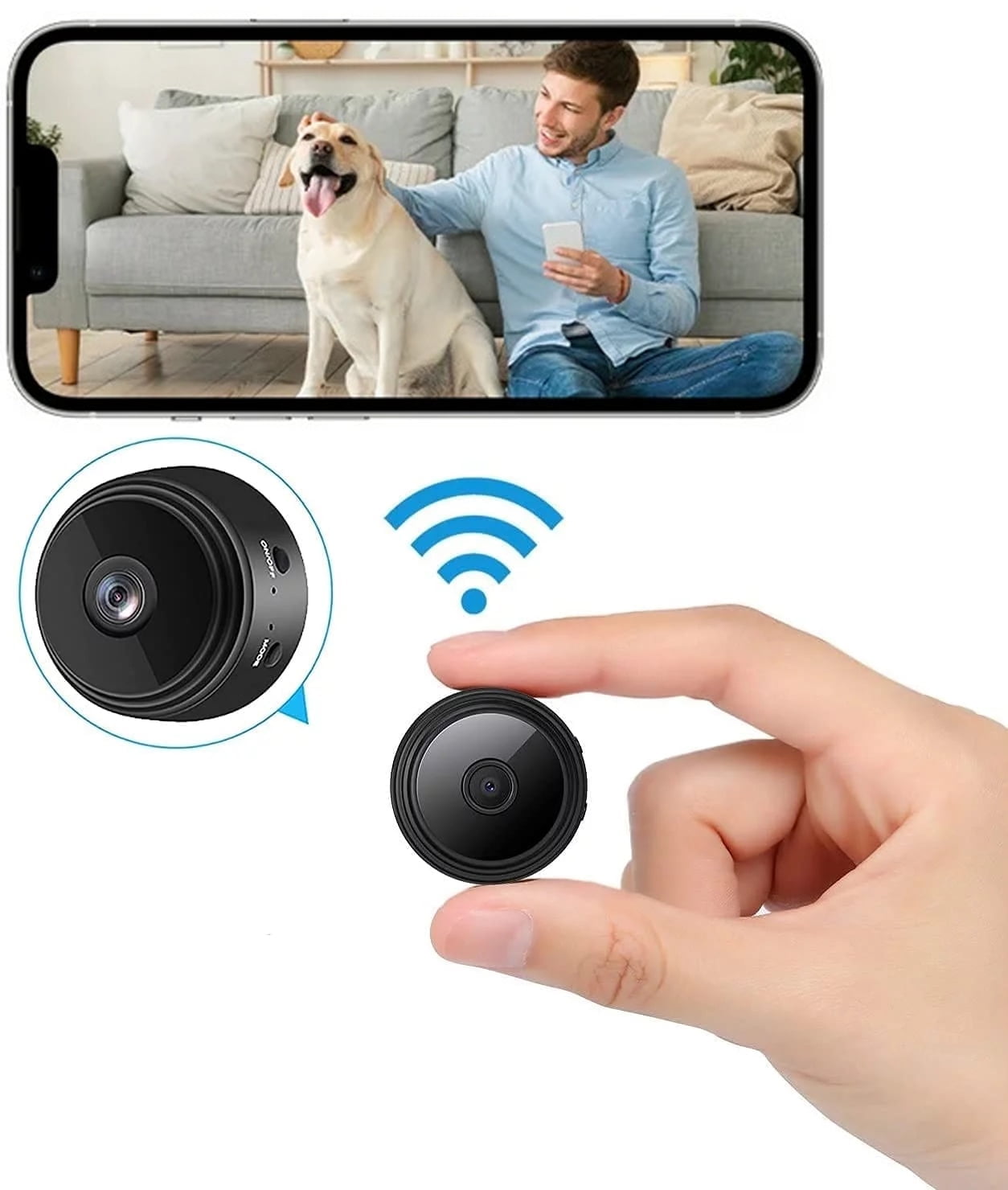 Mini WiFi Camera with Audio and Video Live Feed,with Cell Phone App ...