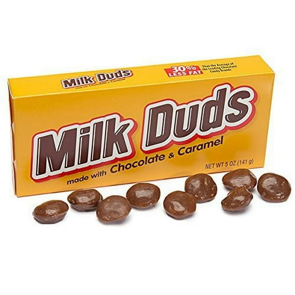 Milk Duds Candy, Caramel in Milk Chocolate, Snack Size Mini Boxes, Bulk ...