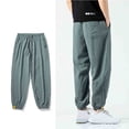 Lime Green Man Loose Fit Fleece Lined Wool Pants for Mens Lounge Thin ...