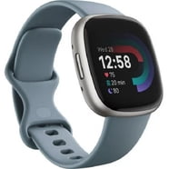 Fitbit Versa 3 - Black aluminum - smart watch with band - silicone ...