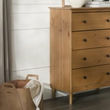 Walker Edison Jules 4-Drawer Solid Wood Caramel Dresser - Walmart.com