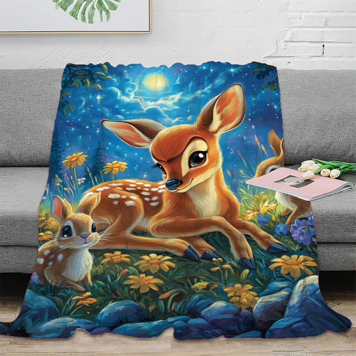 Click here for Wofashions Flannel Fleece Blanket Sika Deer Beddin... prices