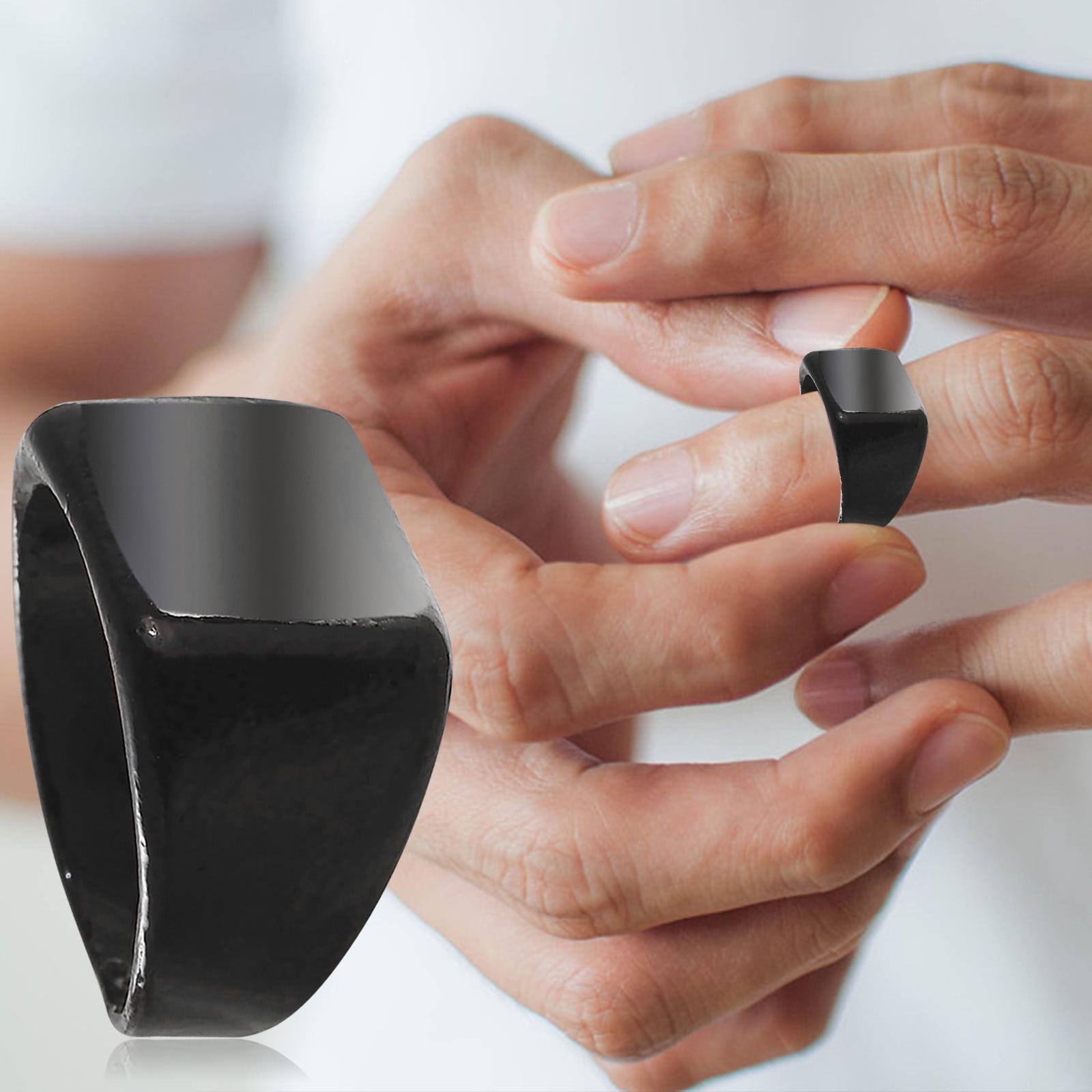 Click here for Egnmcr Rings Ladies Fashion Black Round Wedding Gi... prices