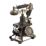 DecMode Vintage Telephone Accent Décor with Tarnish Black and Brass ...