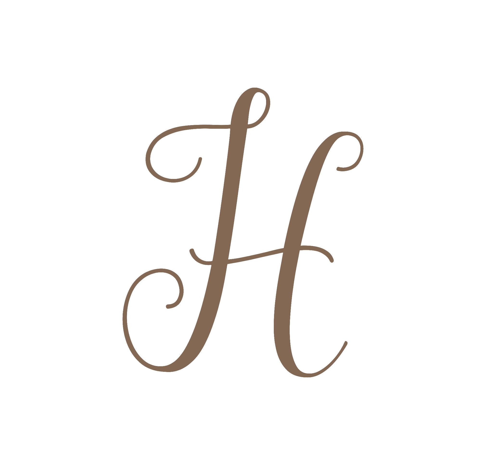 Precision Metal Art Initial Monogram Letter "H" Steel Laser Cut Wall ...