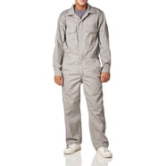 Toptie Men's Long Sleeve Coverall, Khaki Coverall Snap and Zip-Front ...