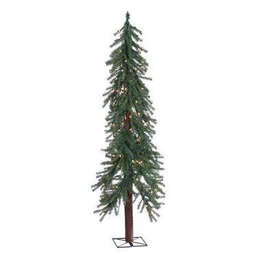 Pre-Lit Clear Lights Rustic Alpine Trees Set of 3 - Walmart.com