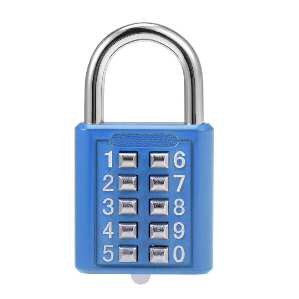 Unbranded 10-Digit Password Combination Padlock Zinc Alloy For Smart Password Lock Other Blue