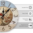 B29 Vintage Ladybug Garden Durable Wooden Analog Wall Clock, Silent ...