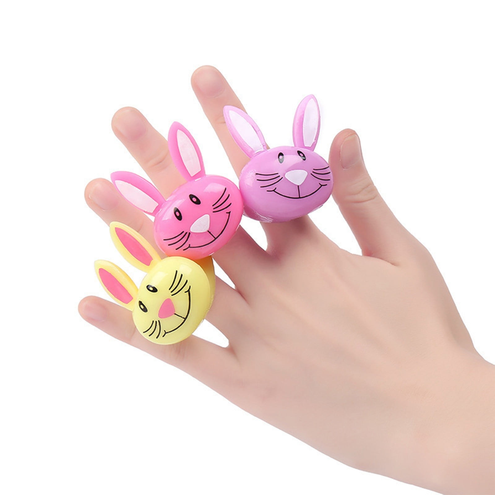 Easter Rabbit Rings For Kids Dress Up Rings Jewelry Set Toys For Little ...