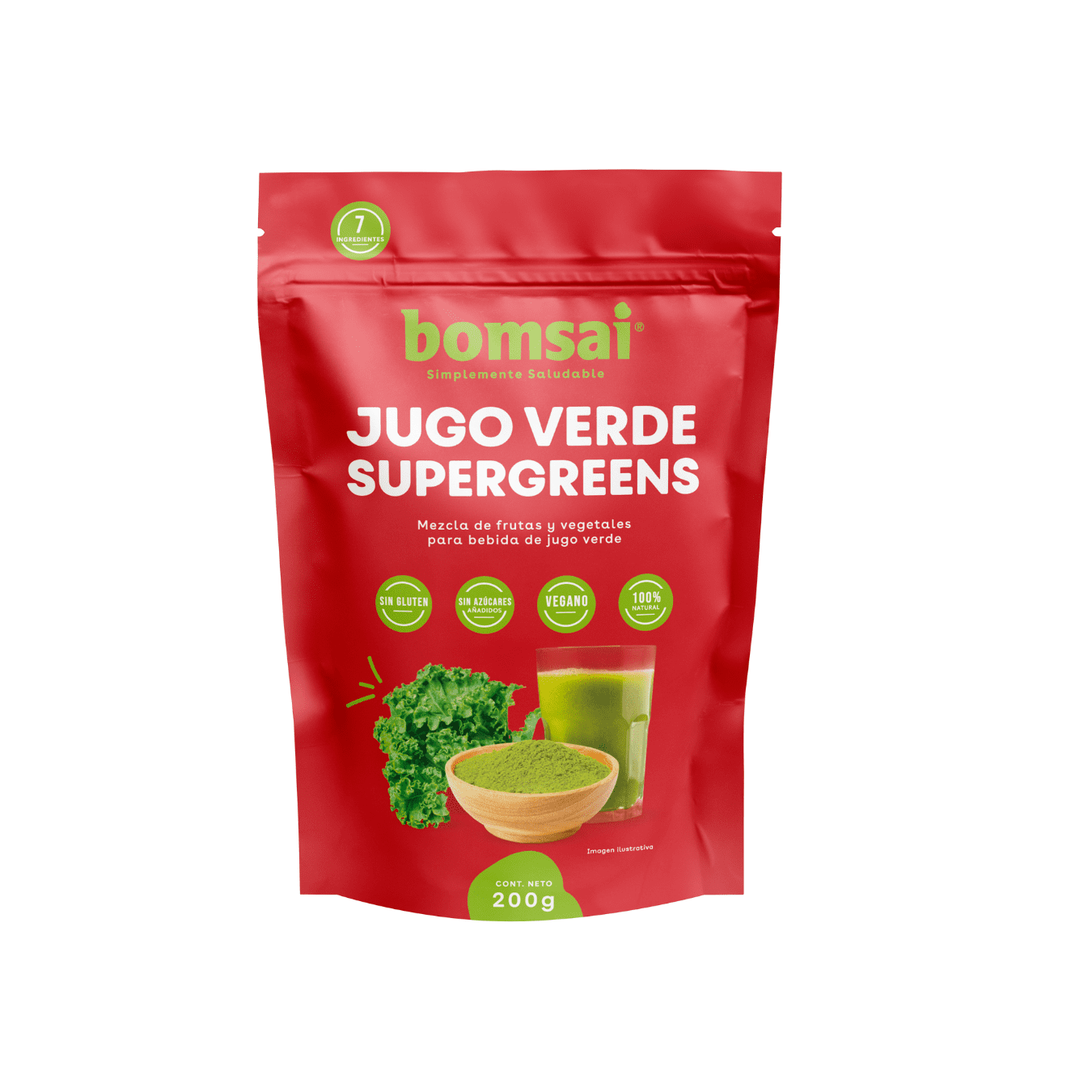 Jugo Verde En Polvo BOMSAI saludable 200 GR | Bodega Aurrera en línea