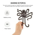 DEEPCRAFF Wrought Iron Brown Wall Hook Compact Decorative Wall Mount ...