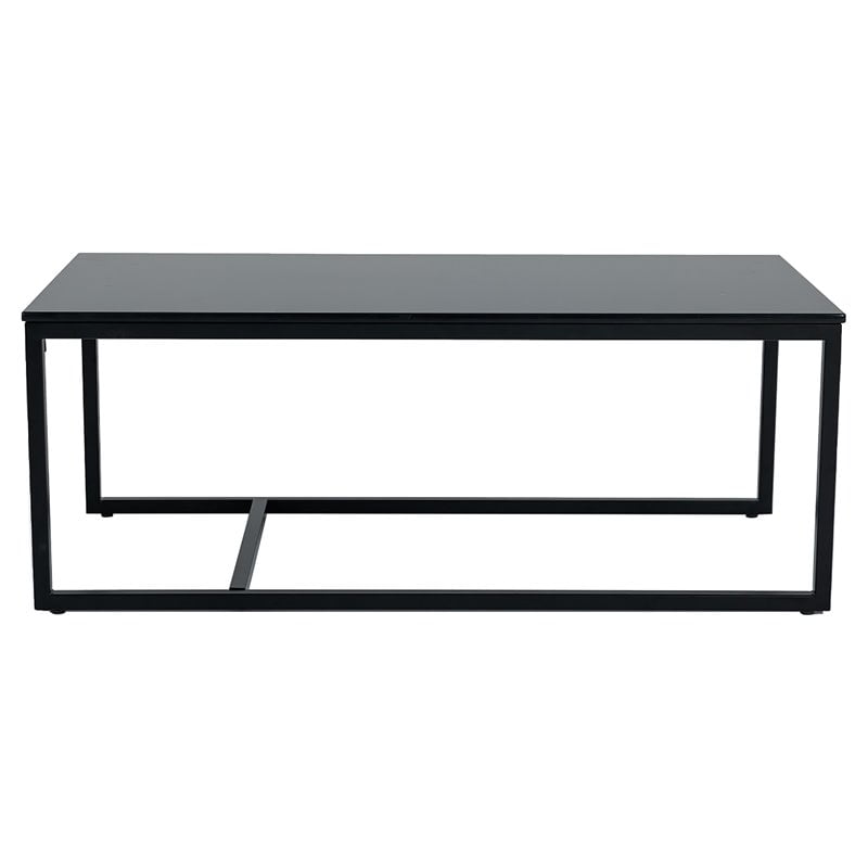 Modrest Baca Rectangular Contemporary Metal and Marble Coffee Table in ...