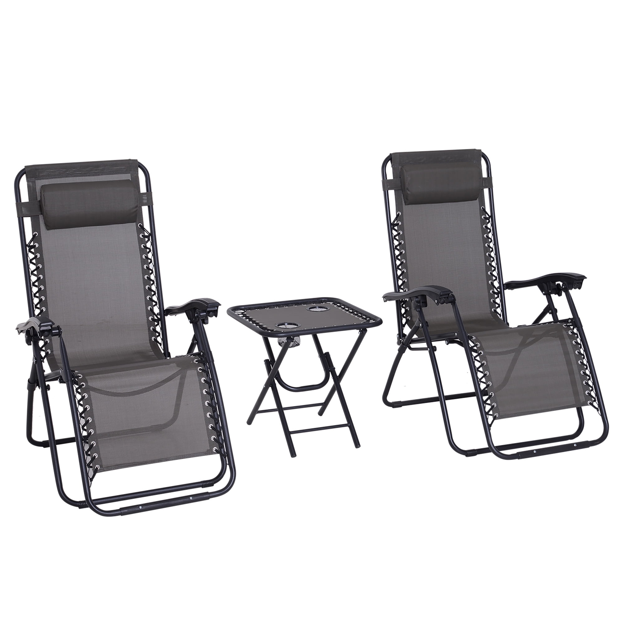 Click here for Outsunny Zero Gravity Chair Set With Folding Table... prices
