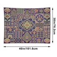 Chilfamy Mosaic Floral Tiles Pattern Polyester Wall Tapestry Anti ...
