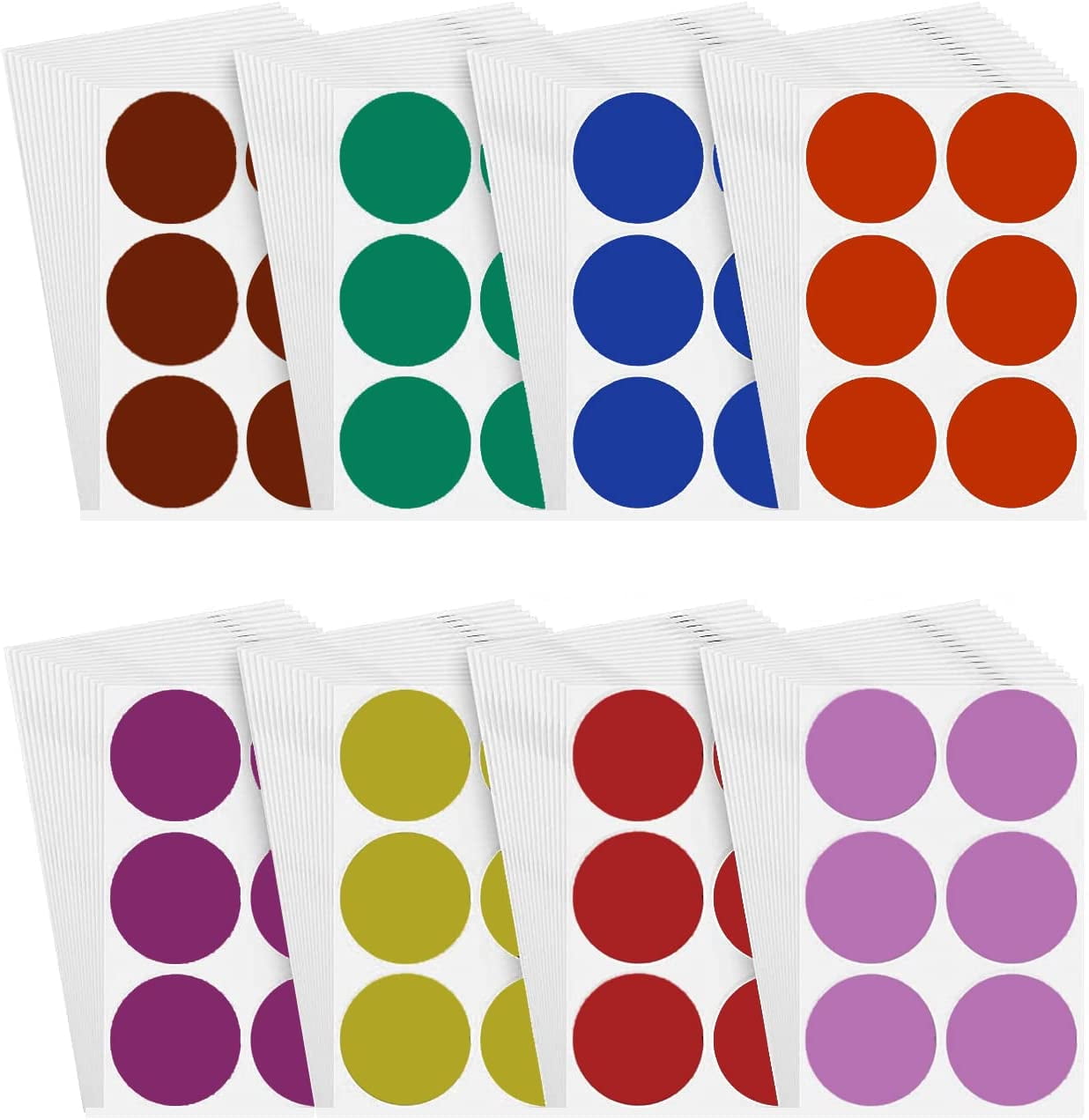 Round 2 inch Sticker 50mm dot Labels Colored Circles - Permanent ...