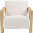 Meridian Furniture Ward Cream Linen Textured Fabric Accent Chair ...