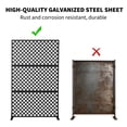Freestanding Metal Privacy Screen Room Divider - 3-Panel Decorative ...
