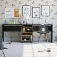 Nelson 2 Way Desk, Black Oak and Natural - Walmart.com