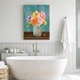 Canvas Wall Art Floral Vase Canvas Art Print Watercolor Colored Floral ...
