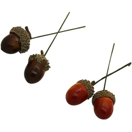 HEIBIN 20pcs Artificial Acorns Lifelike Small Acorns DIY False Nuts ...