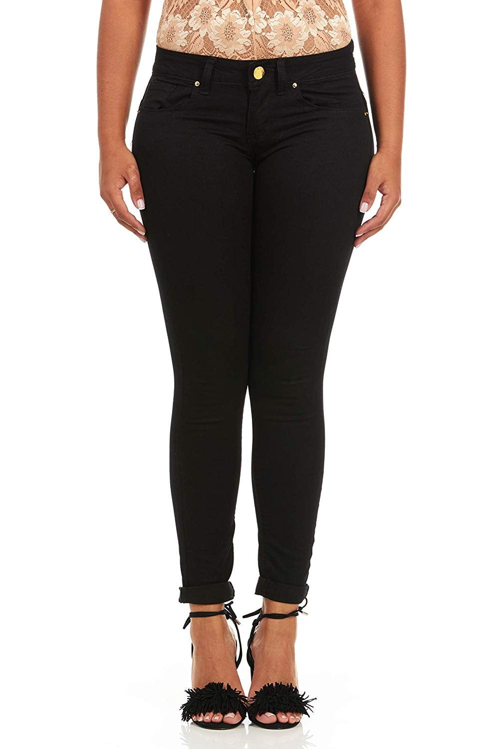 V.I.P.JEANS Women's Plus Size Skinny Jeans Butt Lift Ankle Juniors ...