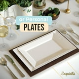 Exquisite 11.5 Inch. White Rectangular Premium Plastic Plates - 40 ...