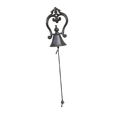 XtremepowerUS Cast Iron Dinner Bell, Vintage Style, Large, Black, Ideal ...