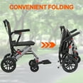 COZONY Folding Transport Wheelchair, Aluminum, Locking Handbrake, Flip ...