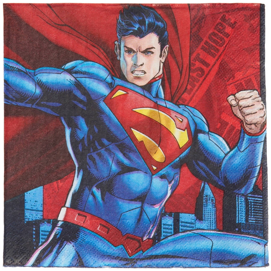 Superman Lunch Napkins (16ct) - Walmart.com