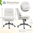 GCCP Criss Cross Chair Beige 24X26X40 Inch Armless Office Chair With ...