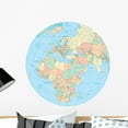 World Political Map Globe Wall Decal Sticker, Wallmonkeys Peel & Stick ...