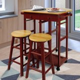 Casual Home Breakfast Cart with Drop-Leaf Table - Walmart.com