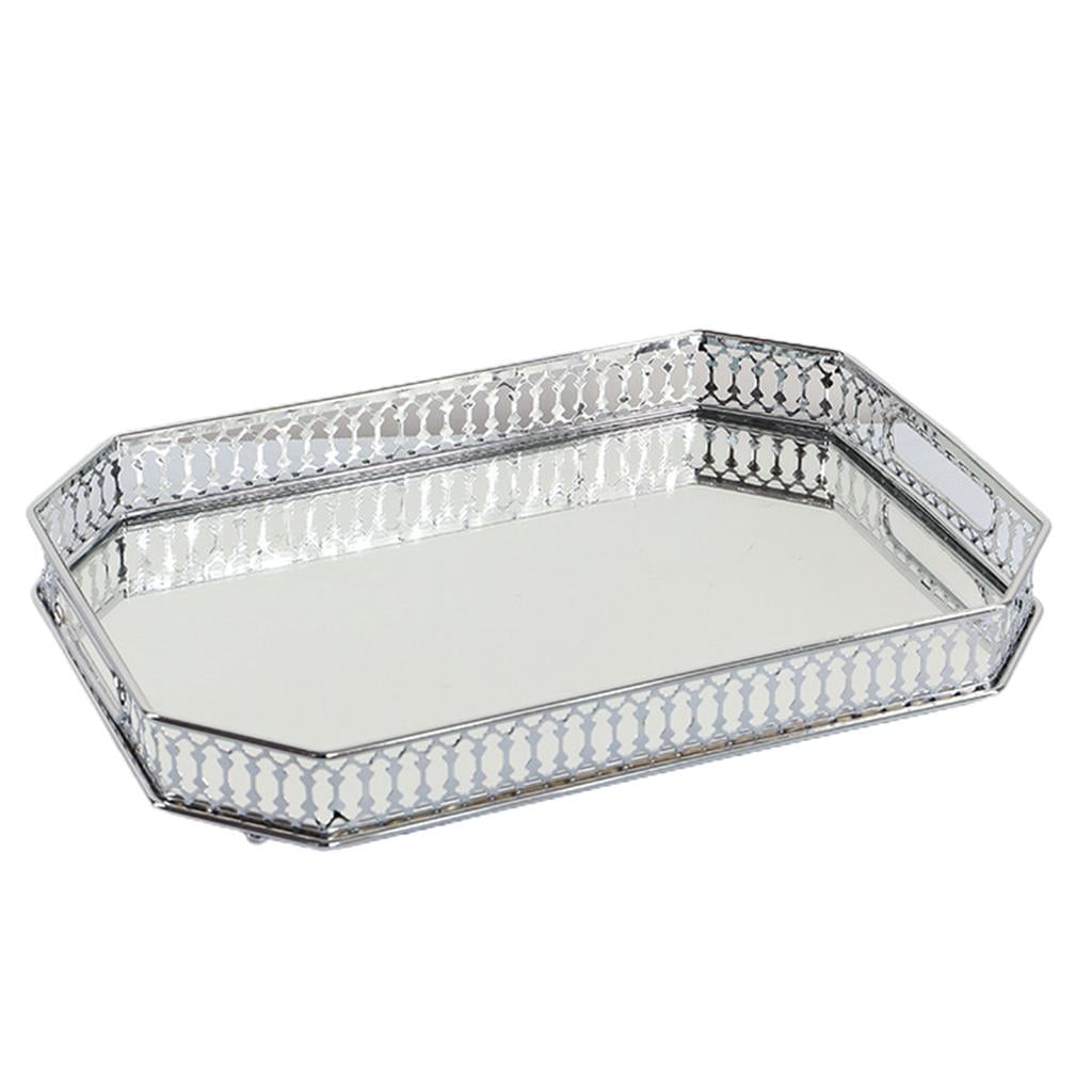 Rectangle Mirror Tray, Serving Tray Decorative, Tray for Dresser ...